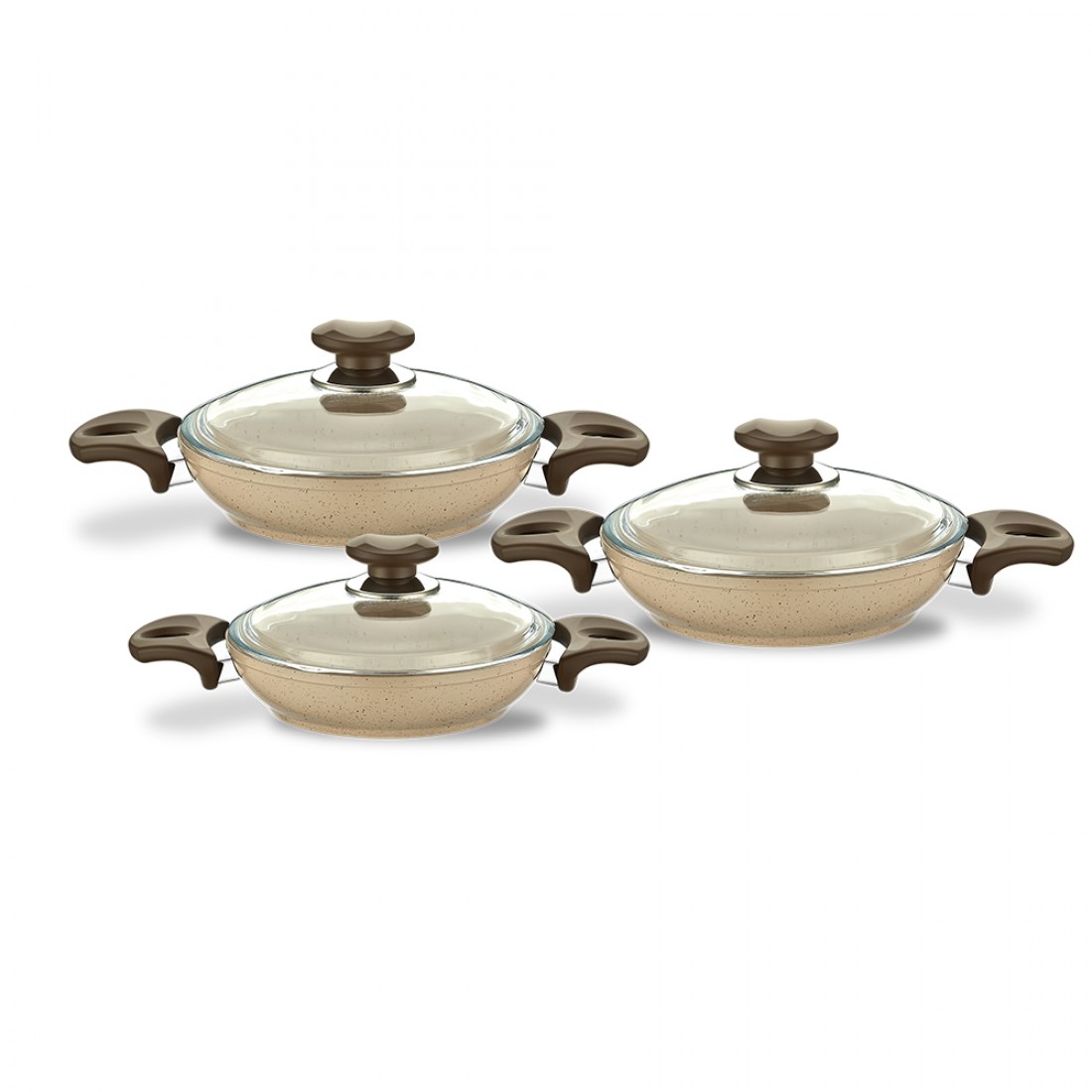 Gülsan Safran Granit 6 Parça Sahan Set | Sağlam ve Şık Yemek Hazırlığı