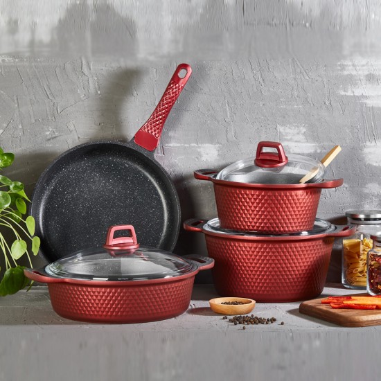 Gülsan Mina Kristal 7 Parça Granit Döküm Set